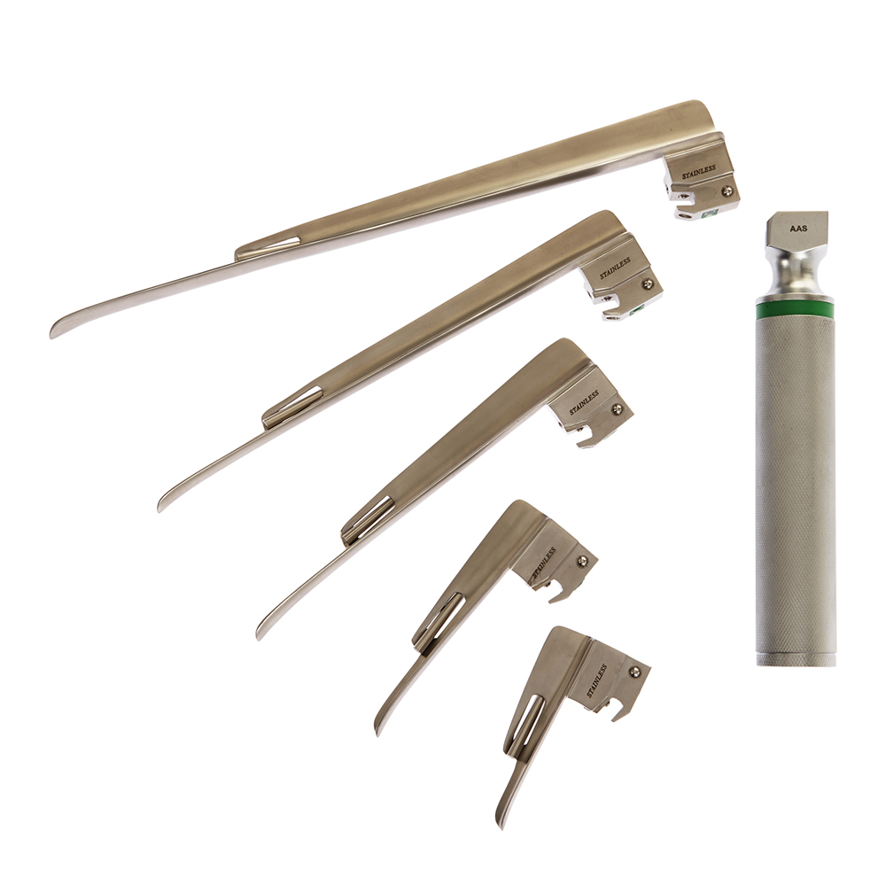 Laryngoscope Set: Fibre Optic 5-Blade LH - Advanced Anaesthesia Specialists