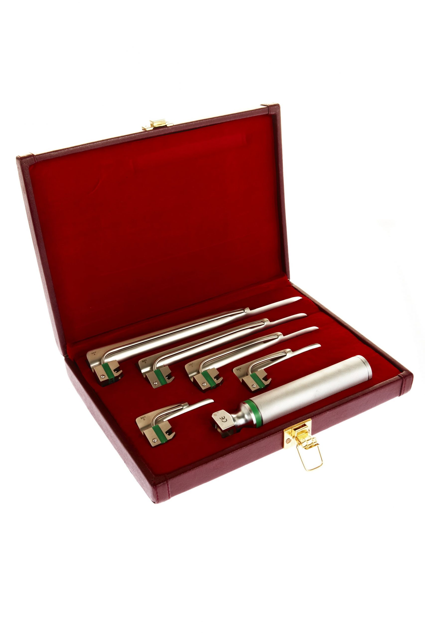 Laryngoscope Set: Fibre Optic 5-Blade LH - Advanced Anaesthesia Specialists